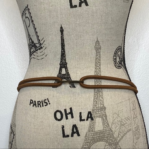 Vintage | Accessories | Vintage 9s Rope Belt Aztec Emblems Real Leather ...